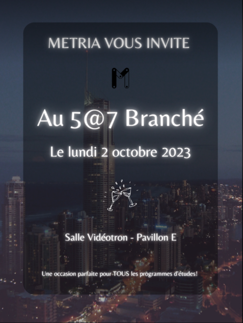 5@7 Branché Automne 2023 – Metria – ETS – INTERFACE